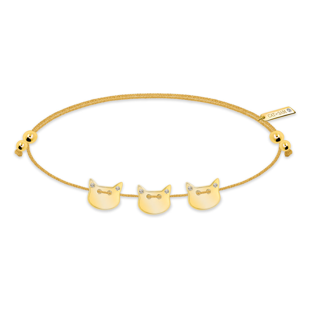 Three Cat Topaz Bracelet - Gold – CAT AT 3AM